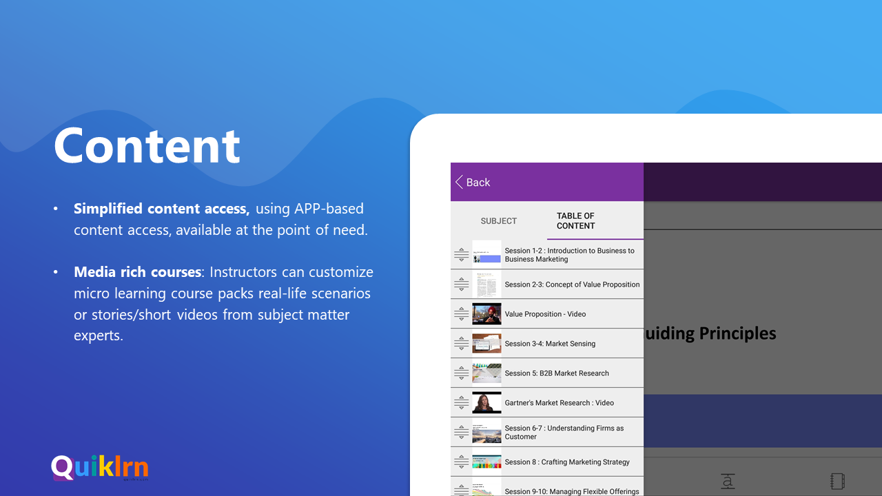 Home – Detailed page – Quiklrn